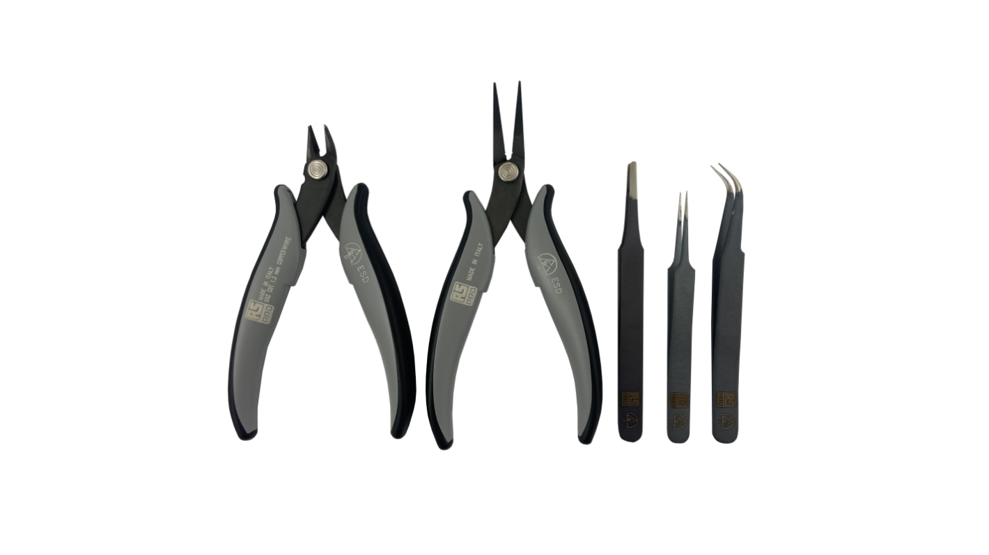 RS PRO 5 Piece ESD Tool Kit with Wallet | RS