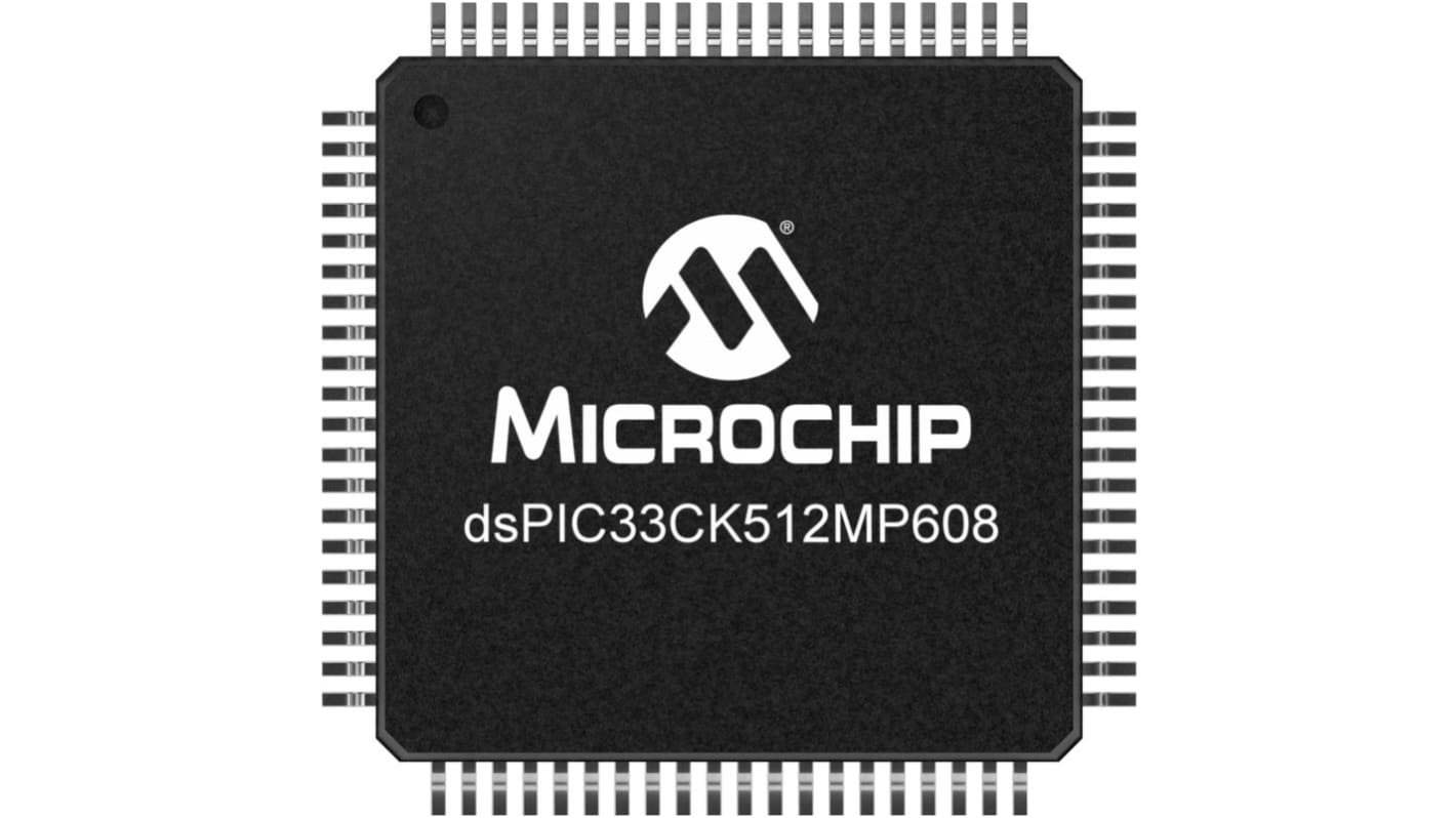 Microchip dsPIC33CK512MP608-E/PT dsPIC Microcontroller, 80-Pin TQFP | RS