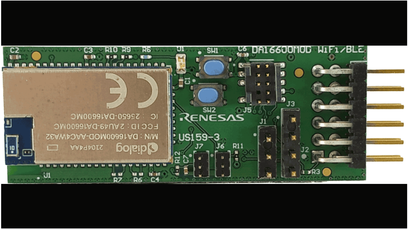 Renesas Electronics DA16600 Pmod Board Bluetooth, Wi-Fi Evaluation ...