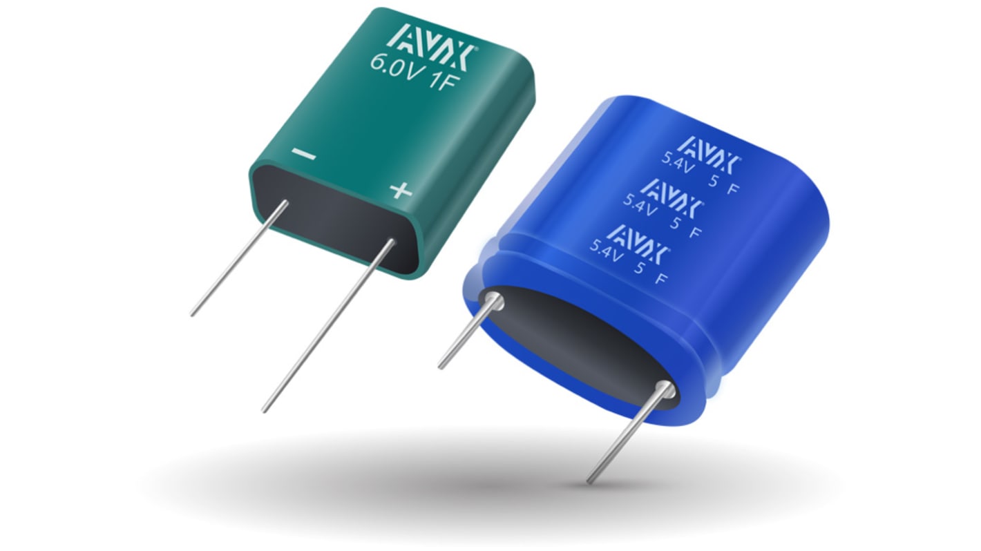 SCMS22H255PRBB0 | AVX 2.5F Supercapacitor 6V dc, Through Hole | RS