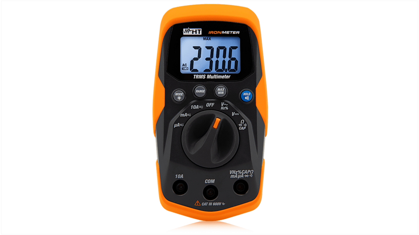 IRONMETER | Multimetro Portatile HT Italia Ferrometro, 600V ca, 10A ca ...