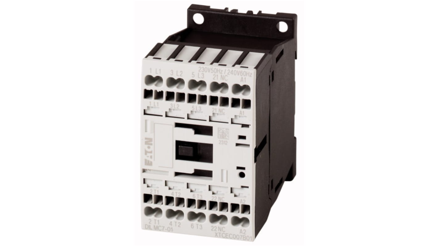 277411 DILMC7-01(24V50HZ) | Eaton DILM Contactor, 24 V Coil, 3-Pole, 3. ...