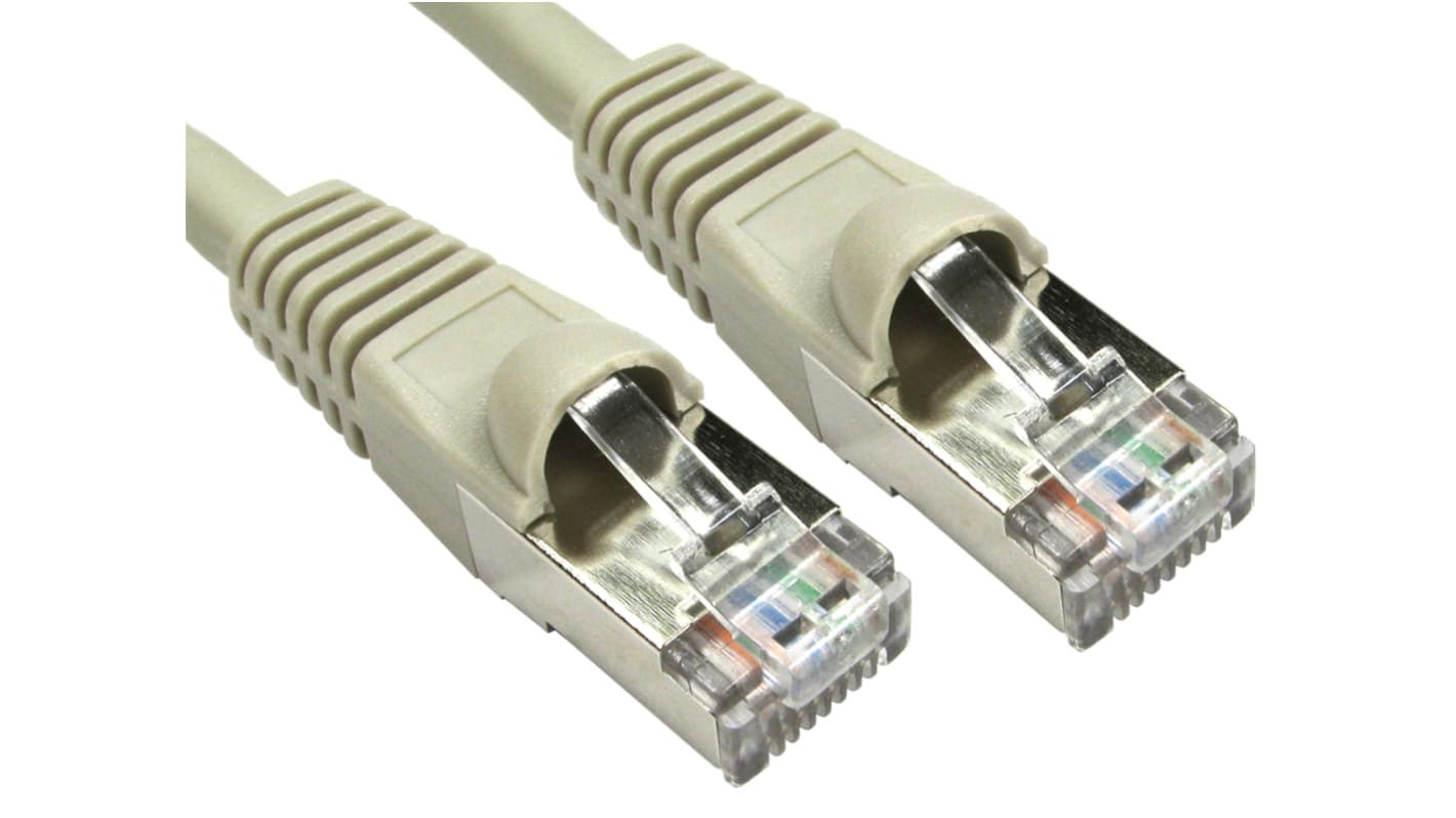 RS PRO Cat6a Straight Male RJ45 to Straight Male RJ45 Ethernet Cable, S ...