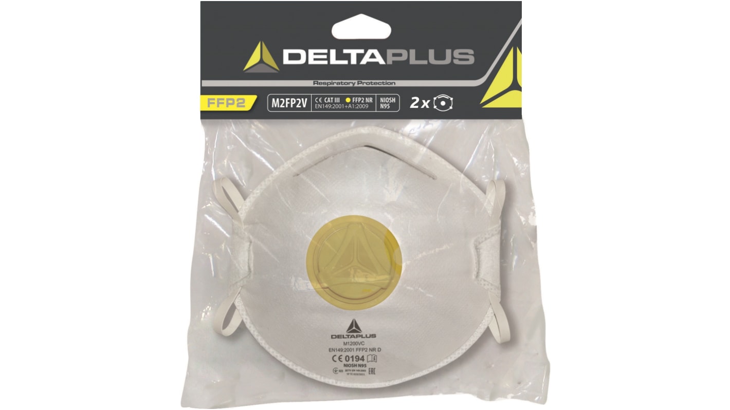 M2FP2V | Delta Plus CONFORT Series Disposable Respirator, FFP2, Valved ...