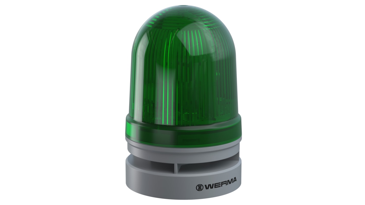 461.220.70 | Werma 461 Series Green Sounder Beacon, 12 V, IP65, Wall ...