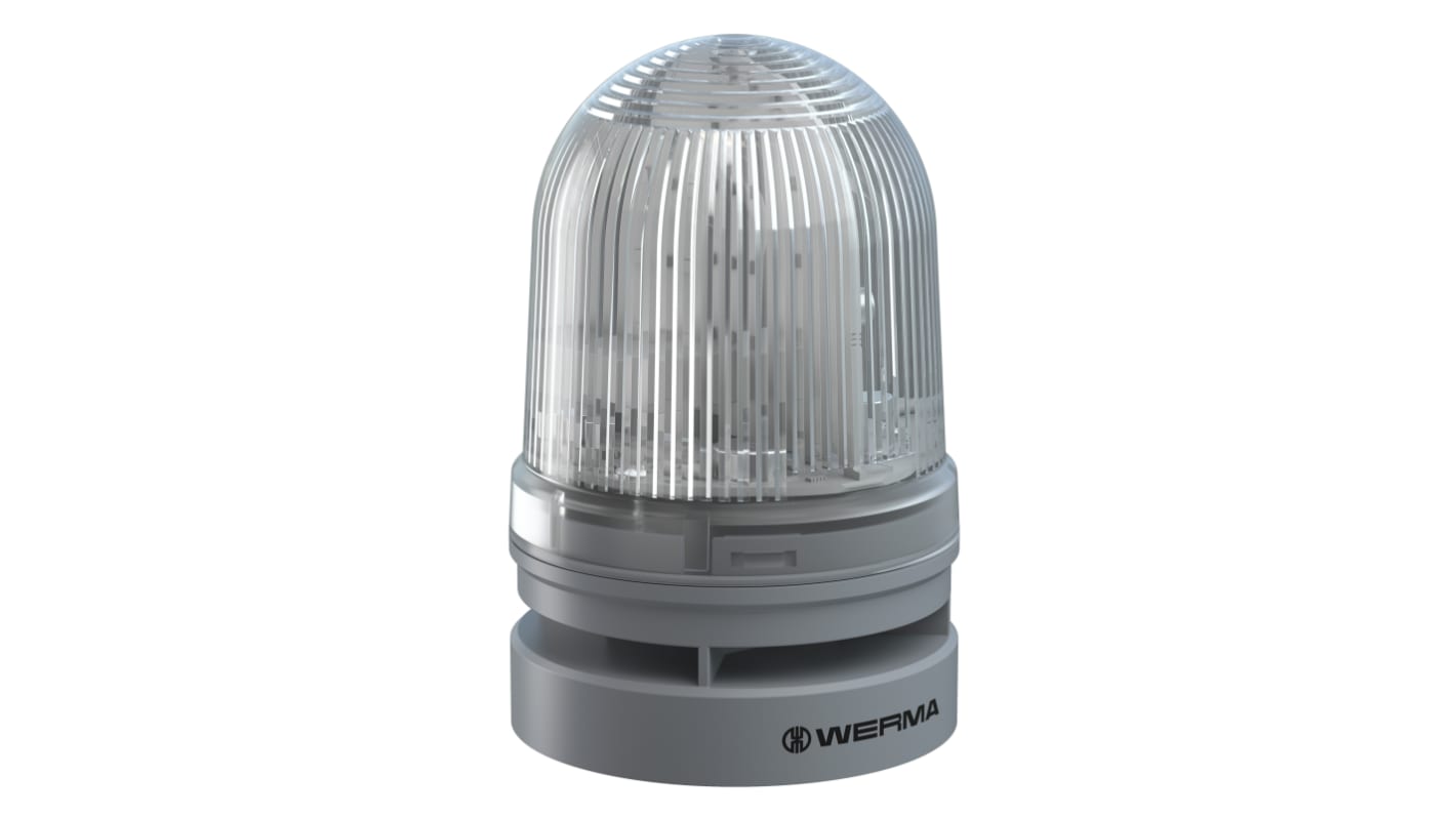 461.420.60 | Werma 461 Series Clear Sounder Beacon, 115 → 230 V, IP65 ...