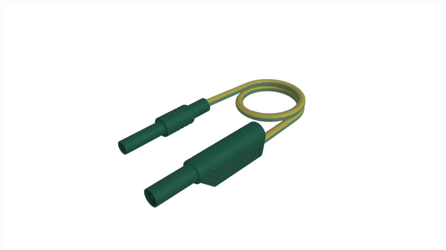934043188 | Hirschmann Test & Measurement Test lead, 32A, Green/Yellow ...