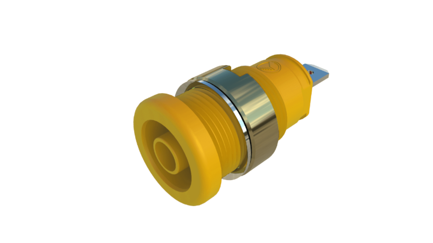972355203 | Hirschmann Test & Measurement Yellow Female Banana Socket ...