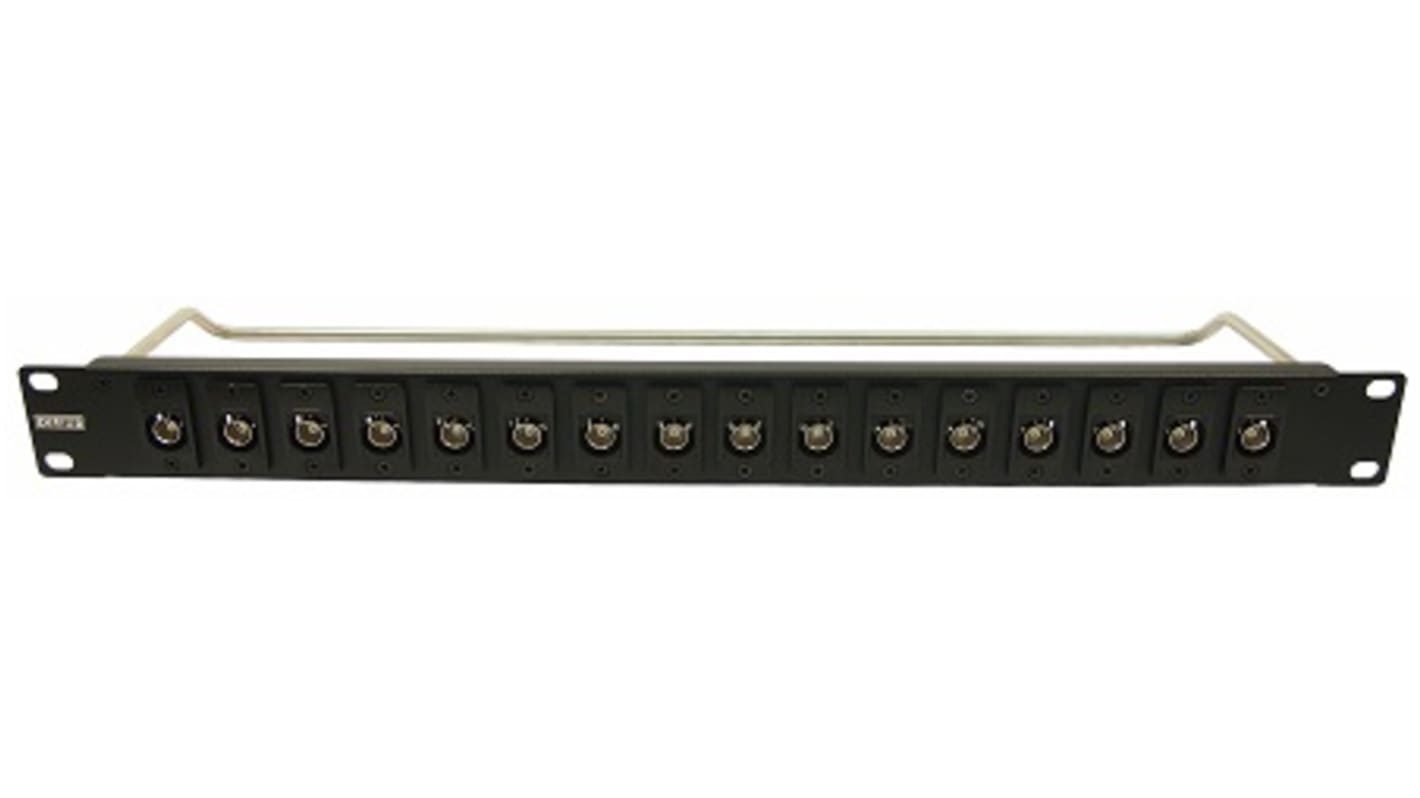 BNC 16 Port Loaded Rack Patch Panel, 1U Rack Height | RS