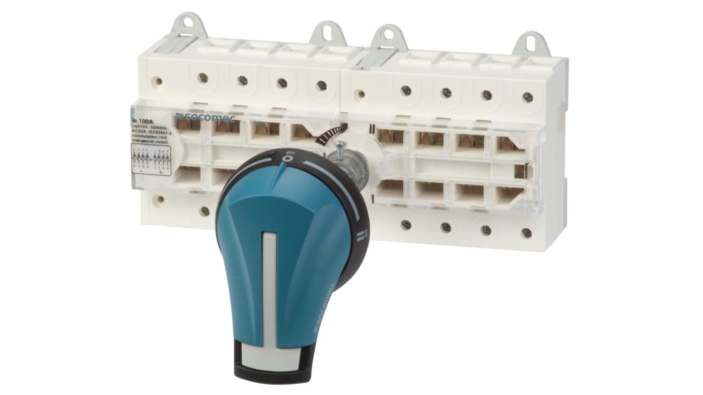 44304006 | Socomec 4P Pole DIN Rail Switch Disconnector - 63A Maximum Current, 30kW Power Rating ...