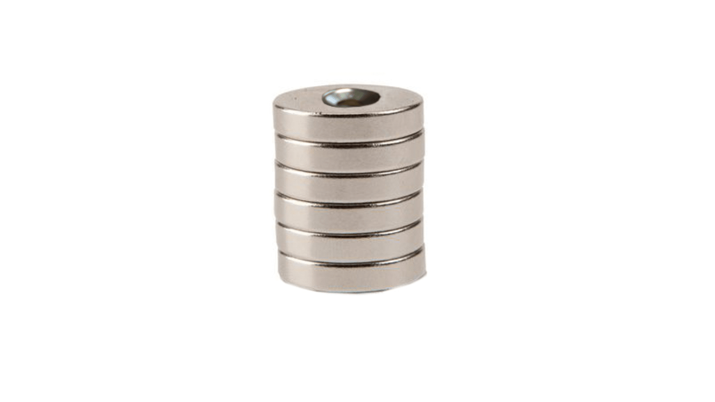 RS PRO Disc Magnet 20mm Screw Steel, 40N Pull | RS