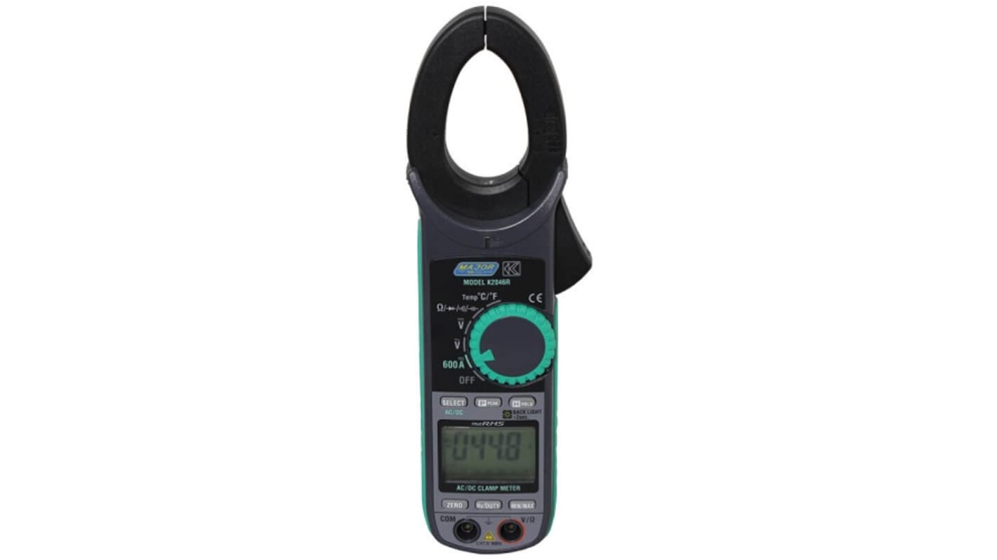 Kyoritsu K2046R Clamp Meter, 600A dc, Max Current 600A ac | RS