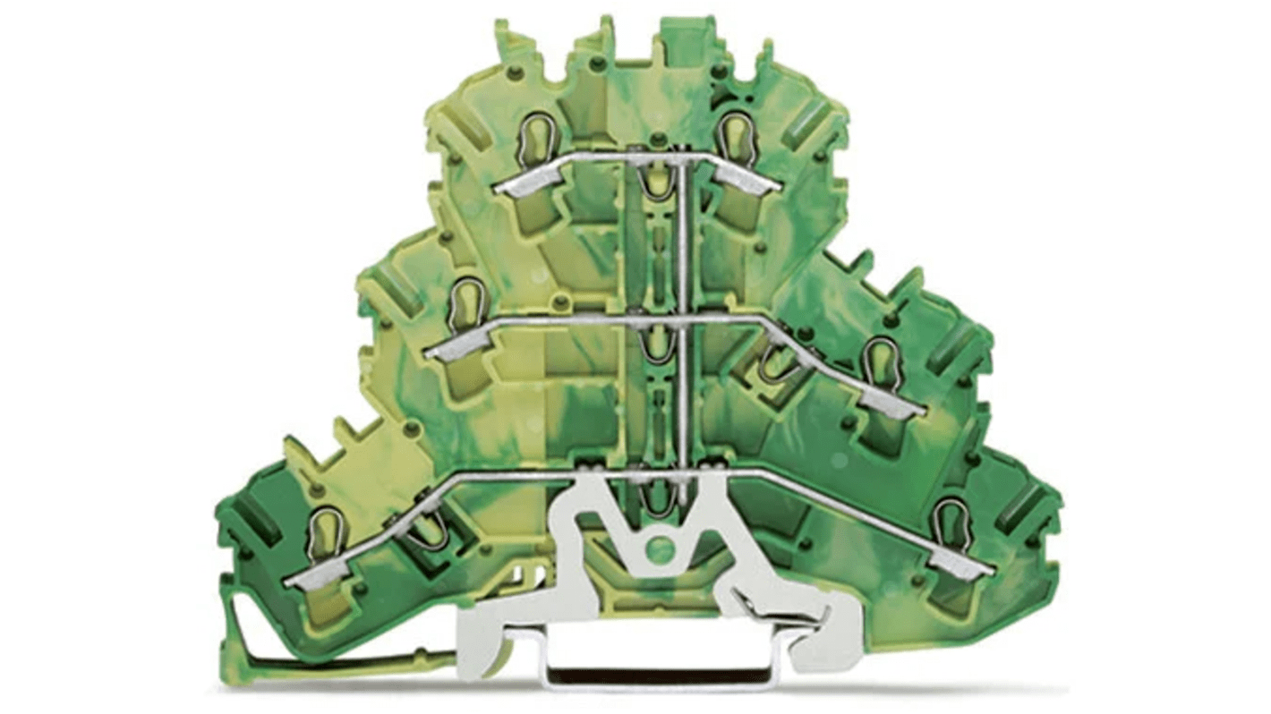 2002-3207 | Wago TOPJOB S, 2002 Series Green/Yellow Earth Terminal ...