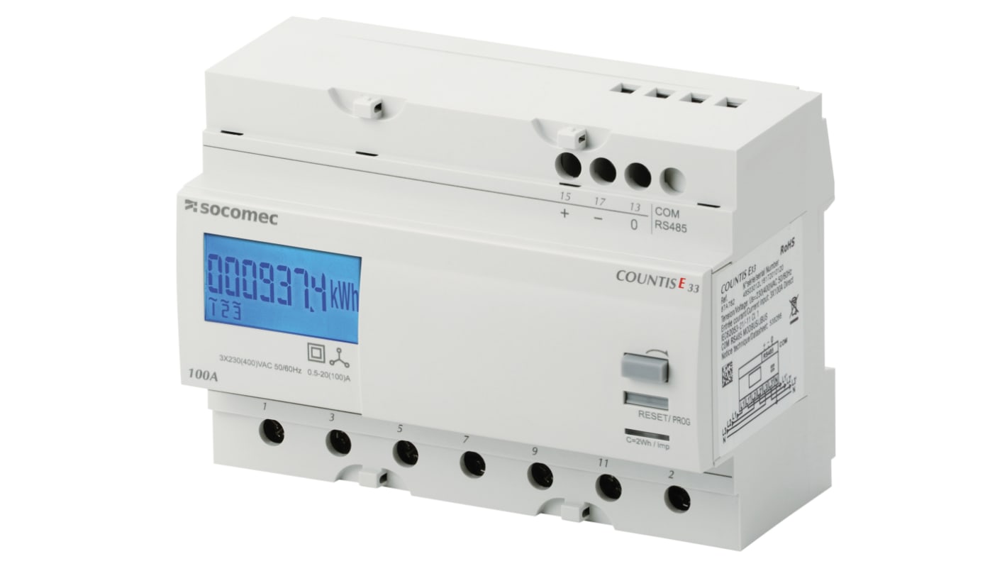 48503025 | Compteur d'énergie Socomec COUNTIS, 3 phases | RS
