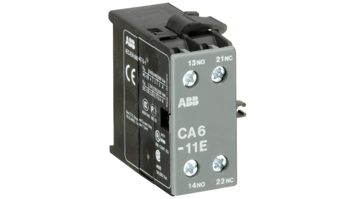 ABB 補助接点, 2, CA6, 6 A, 型式：GJL1201317R0002 | RS
