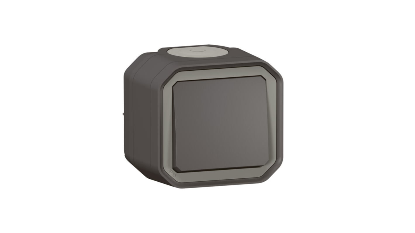 069761L | Legrand Grey Push Button Light Switch, 1 Way | RS
