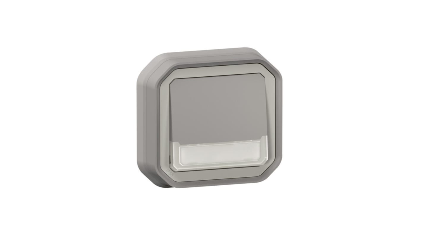 069824L | Legrand Grey Push Button Light Switch, 1 Way | RS