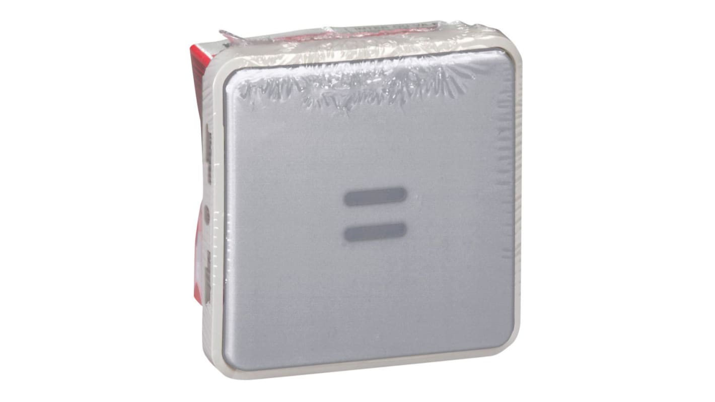 069922 | Legrand Grey Push Button Light Switch, 1 Way | RS