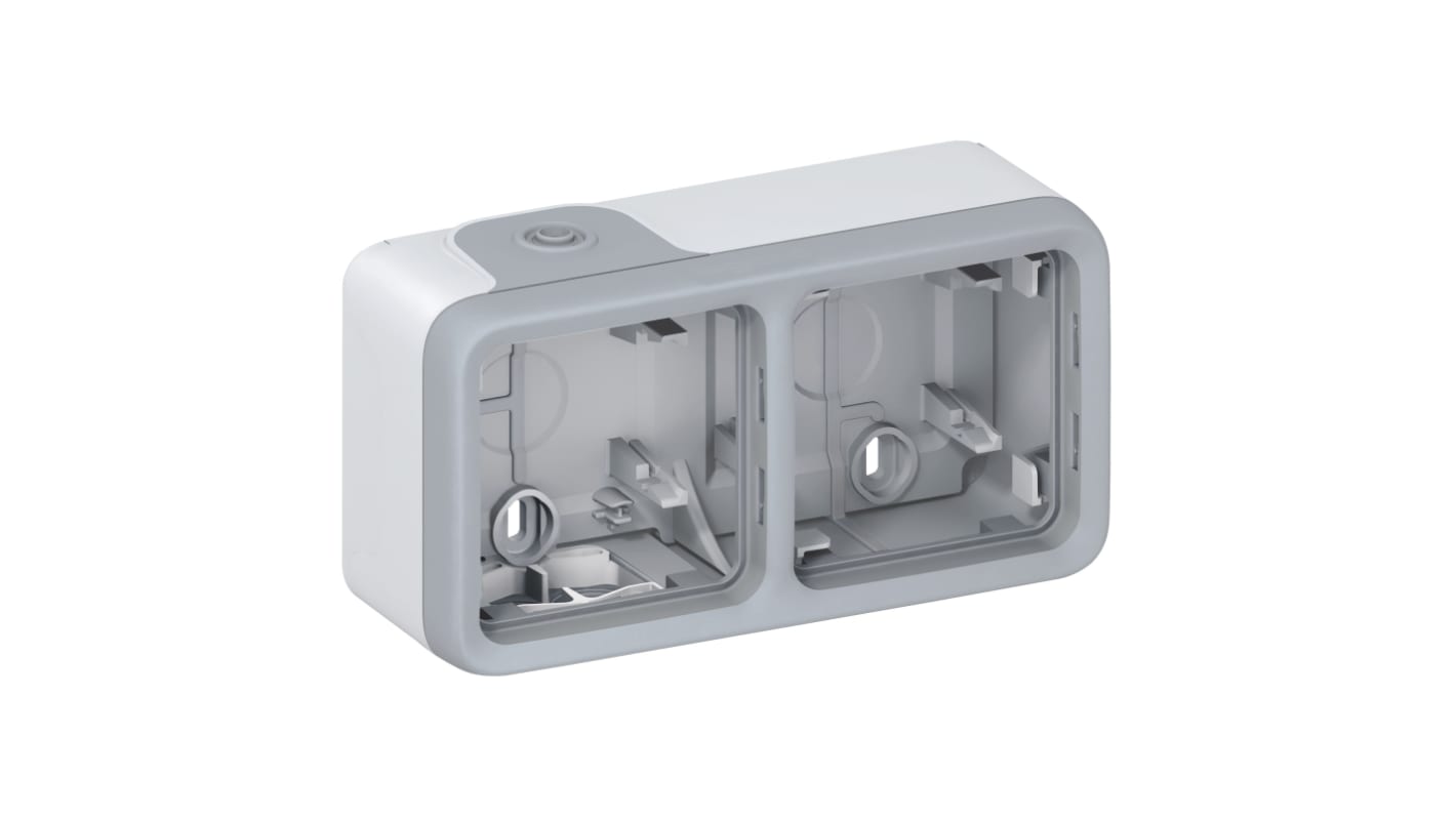 069953 | Legrand Grey Thermoplastic Back Boxes, IP55, 2 Gangs | RS