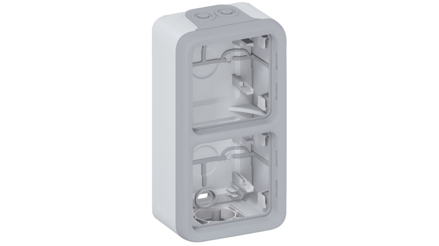 069954 | Legrand Grey Thermoplastic Back Boxes, IP55, 2 Gangs | RS