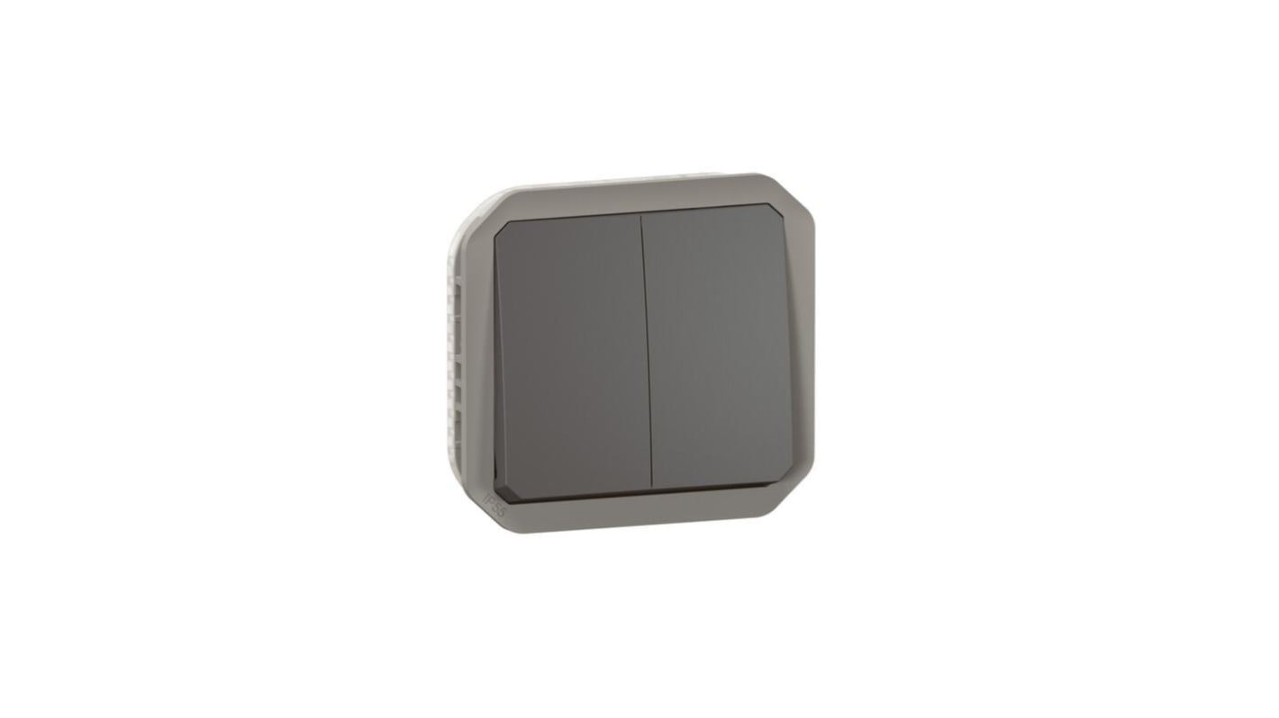 070048 | Legrand Grey Push Button Light Switch, 1 Way | RS