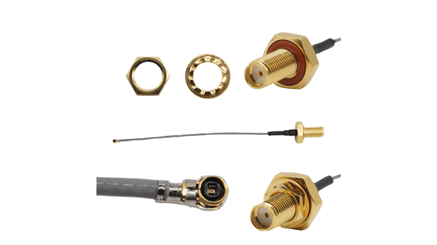 ASMGA010XC113S11 | Siretta Male MHF4 to SMA Coaxial Cable, IP67 Coaxial ...