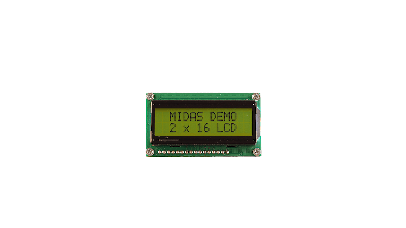 MC21605H6W-SPTLY3.3-V2 | Afficheur monochrome LCD Midas, LCD 2 x 16 ...