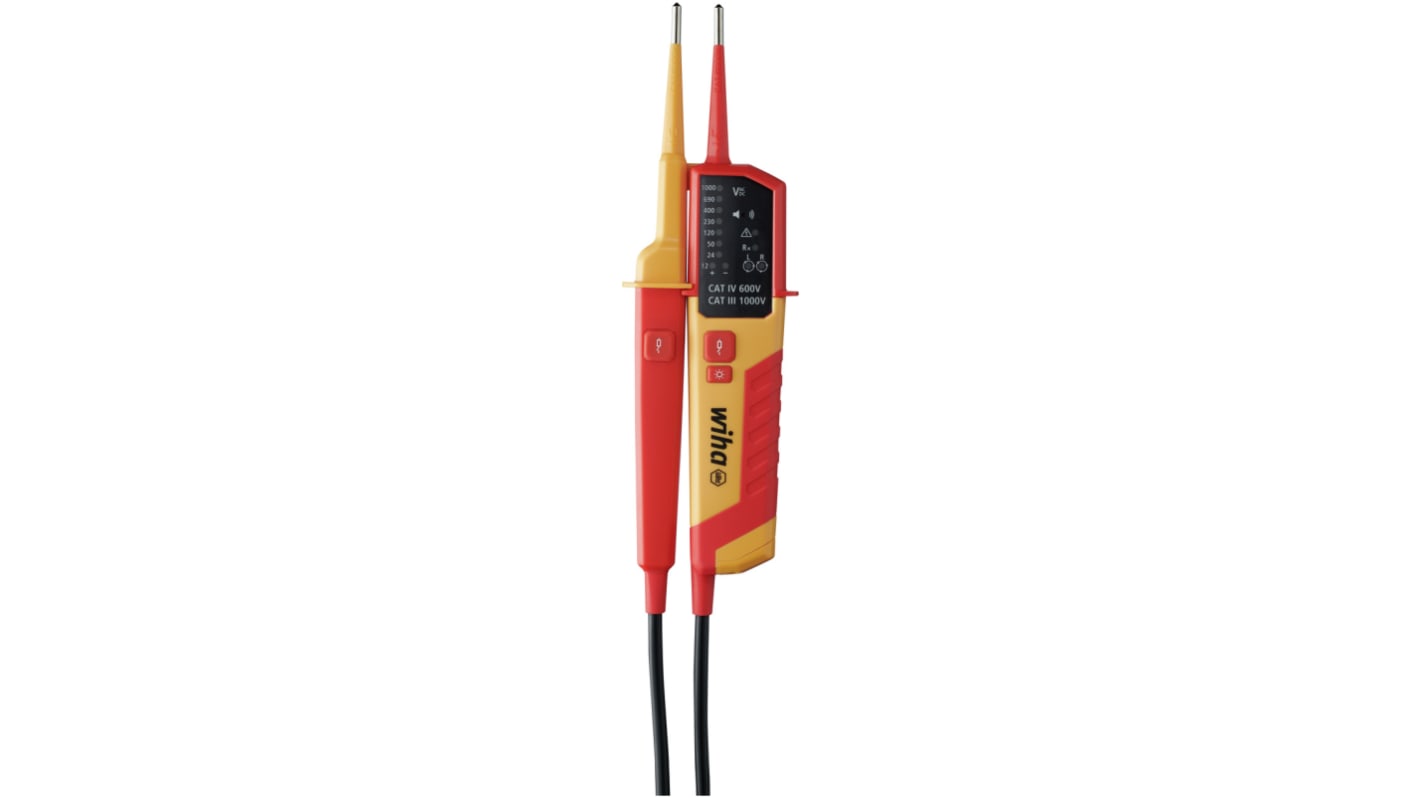 45216 | Wiha, LED Voltage tester, 1000V ac, Continuity Check, CAT III ...