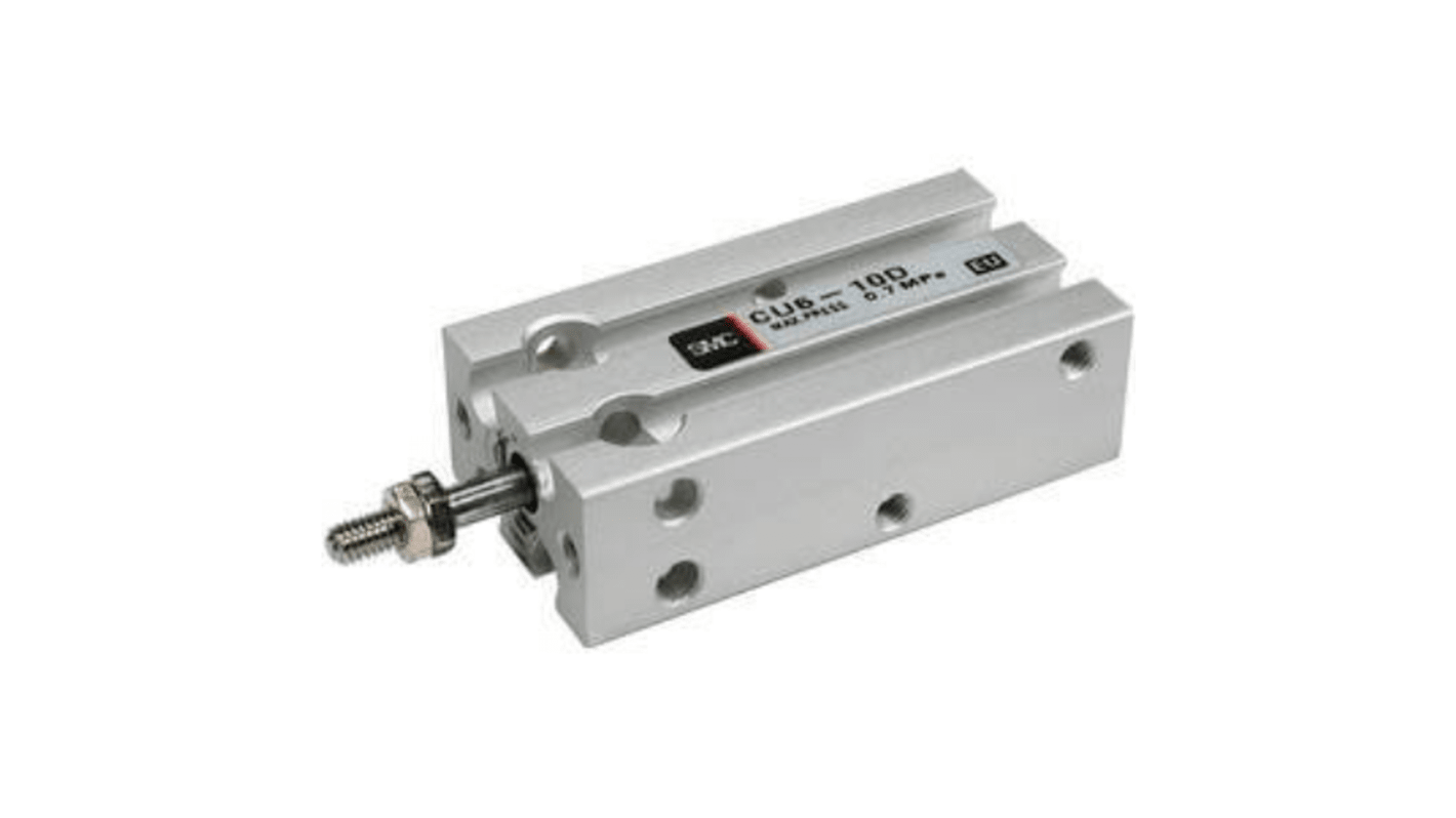 CU10-10D | SMC Pneumatic Piston Rod Cylinder - 10mm Bore, 10mm Stroke, CU Series, Double Acting | RS
