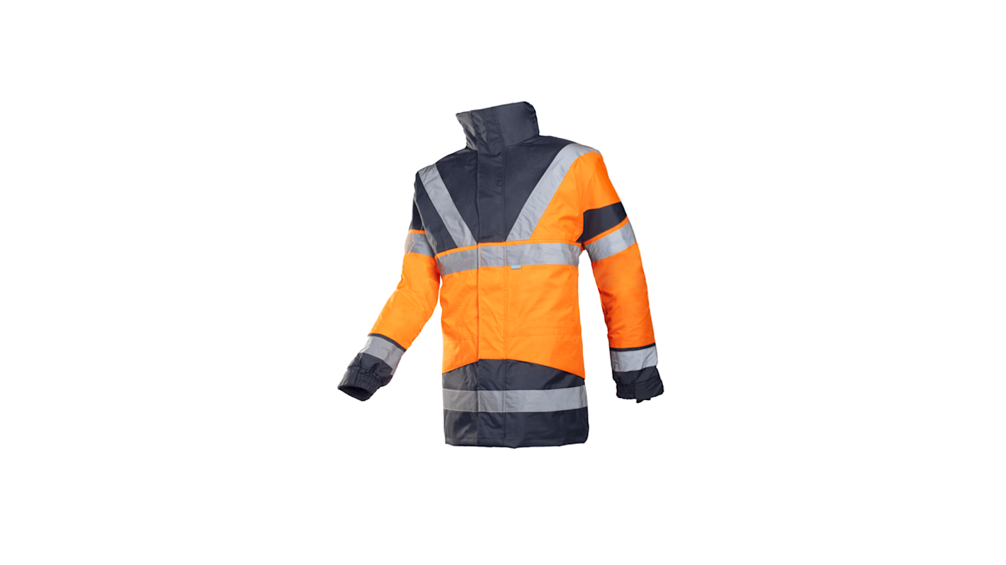 S209A/O/3XL | Sioen Uk Orange/Navy Unisex Hi Vis Jacket, 3XL | RS