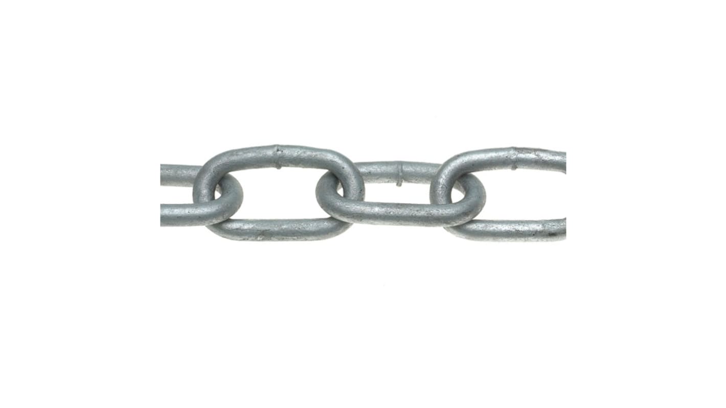 RS PRO Galvanised Steel Chain Link, 10m Length | RS