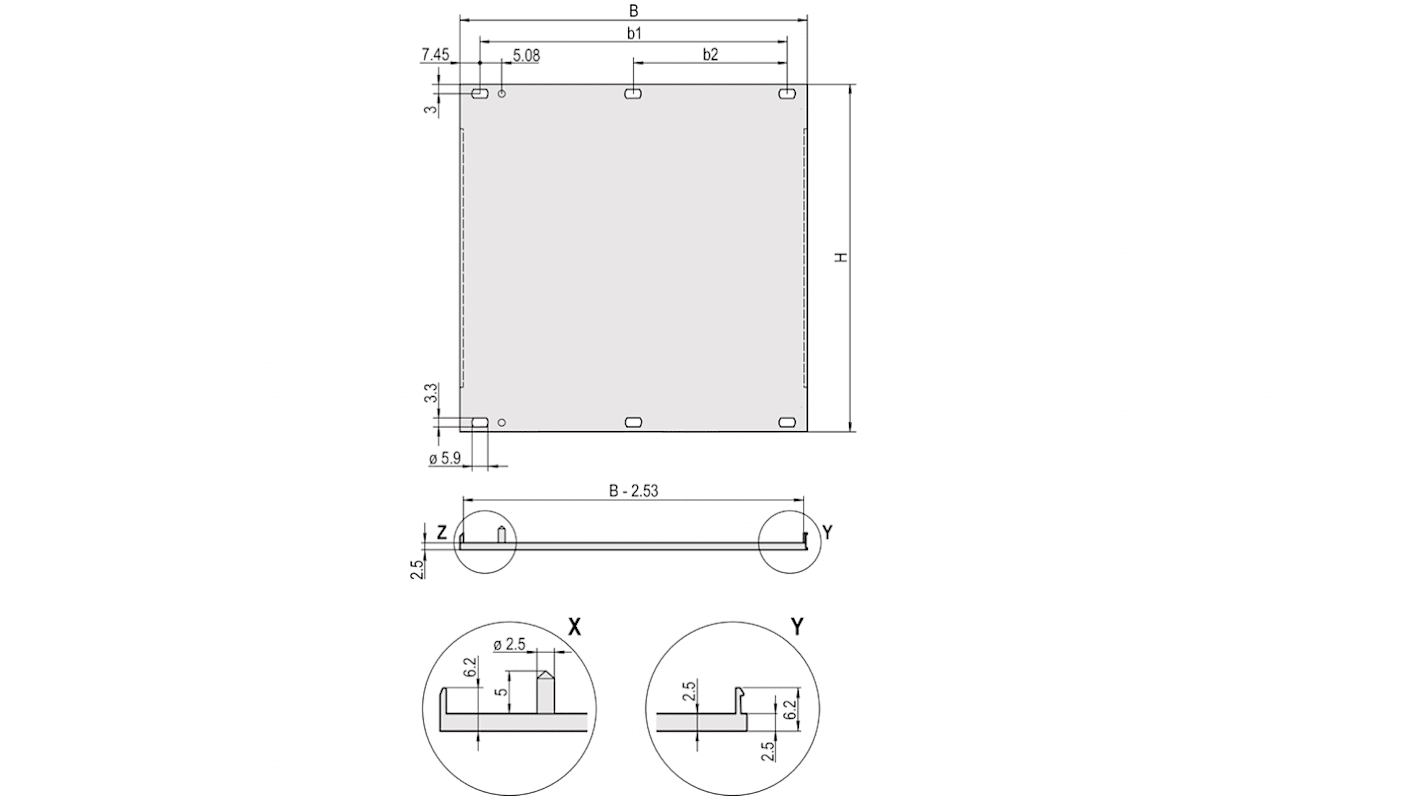 20848-113 | nVent SCHROFF Front Panel, 6U, 21HP | RS