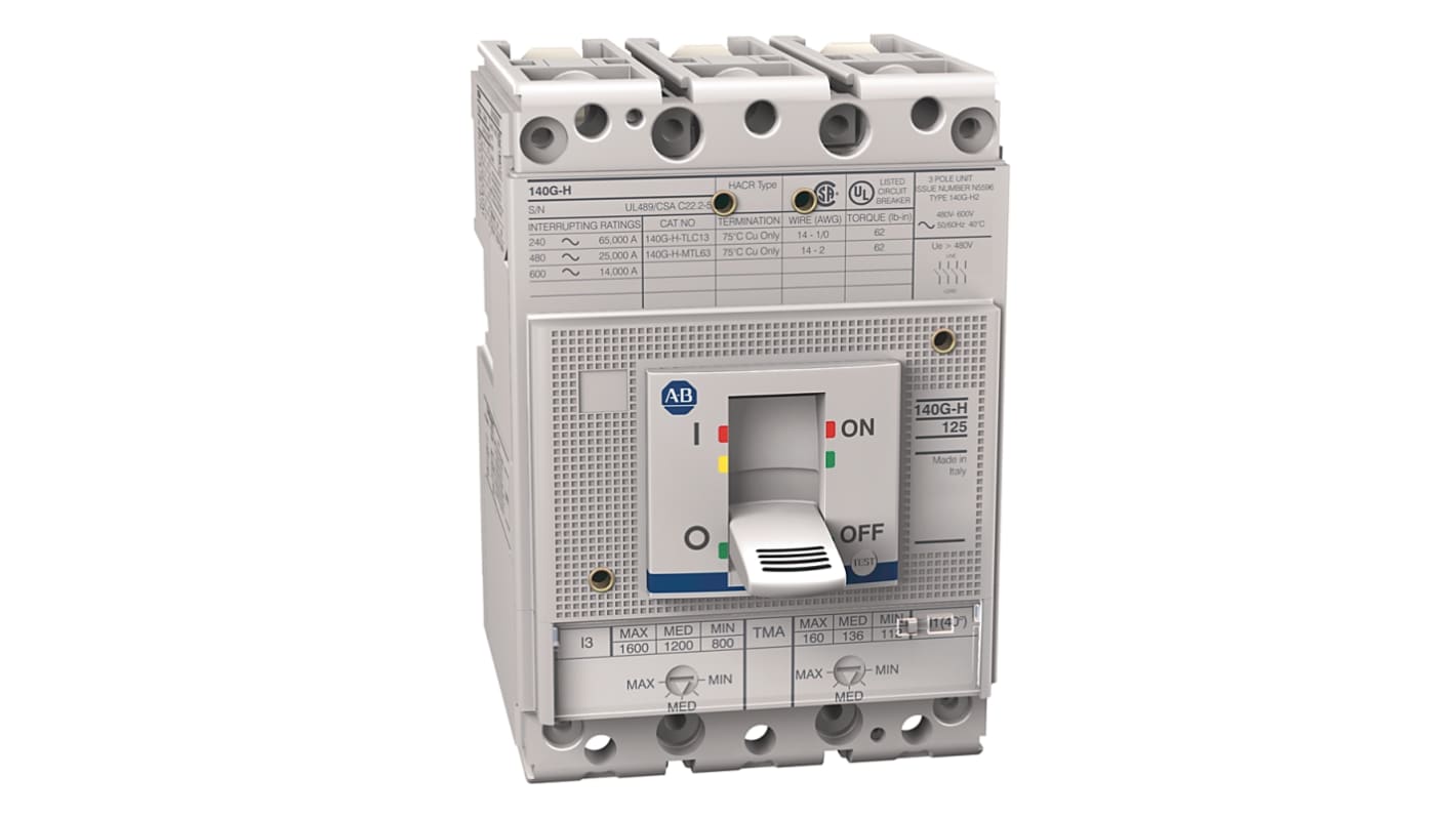 140G-H2F3-D16 | Rockwell Automation, Leistungsschalter MCCB 3-polig, 160A | RS