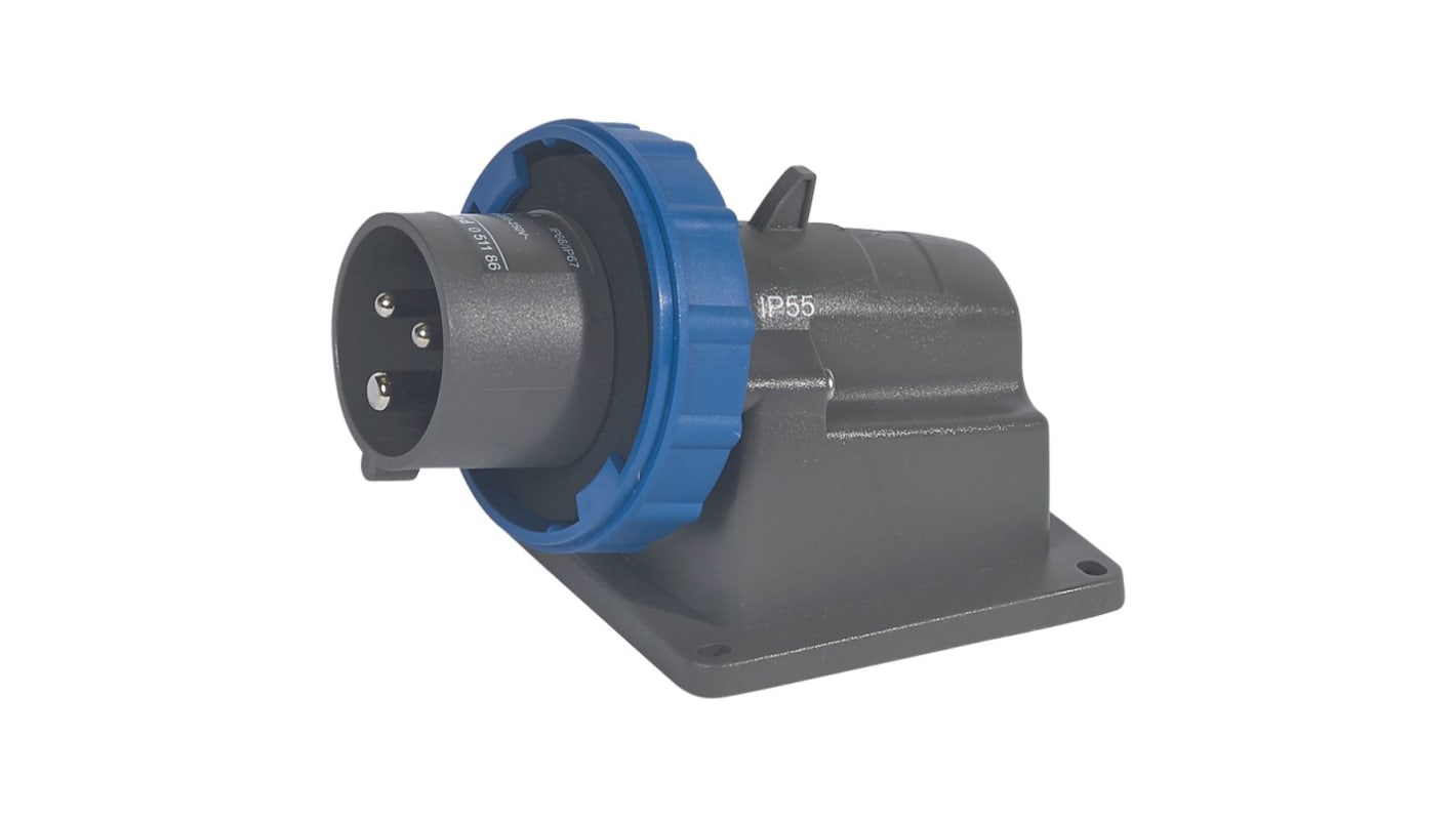 051186 | Legrand 2P + E Power Connector Plug, Rated At 16A, 200 → 250 V ...