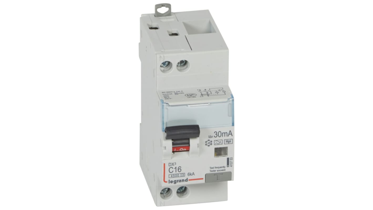 410753 | Legrand Circuit Breaker - 2 Pole 230V Voltage Rating DIN Rail ...