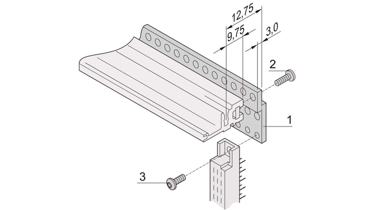 30822-047 | nVent SCHROFF Z-Rail, 213mm Depth | RS