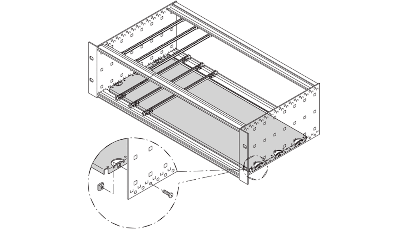 34562-750 | nVent SCHROFF Mounting Plate, 172.5 (D) x 217.99 (W)mm | RS