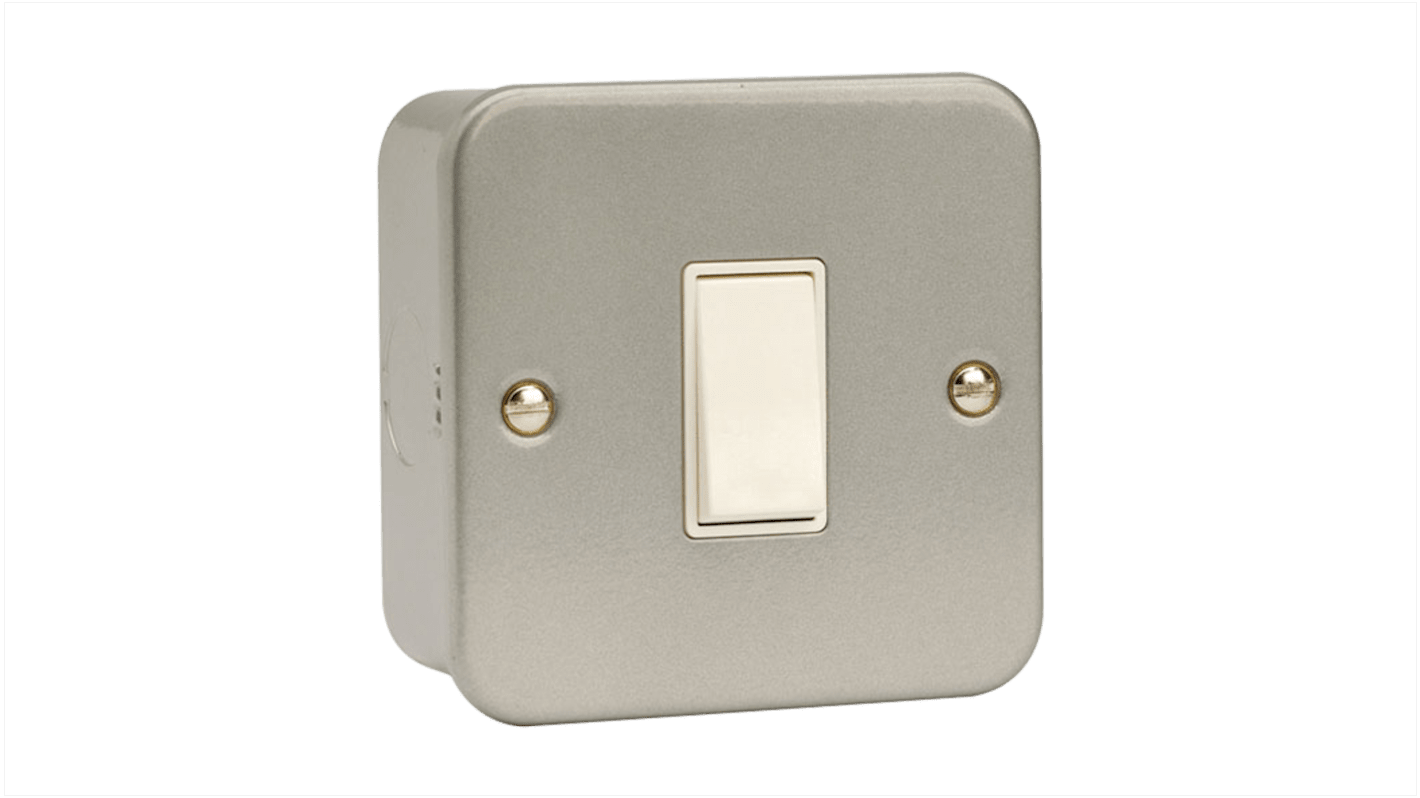 RS PRO White Rocker Switch, 2 Way, 1 Gang | RS