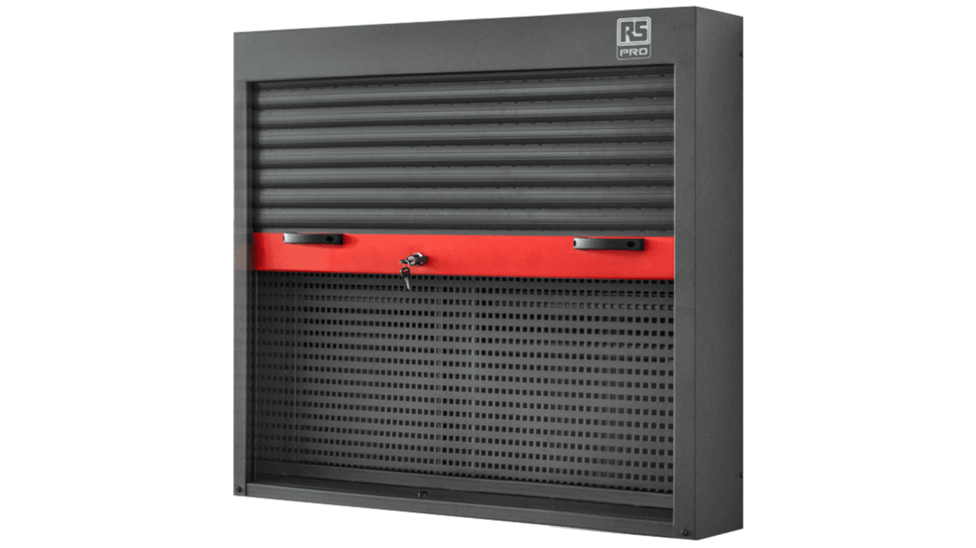 RS PRO Steel Wall Mount Tool Cabinet, 900mm x 215mm x 1140mm | RS