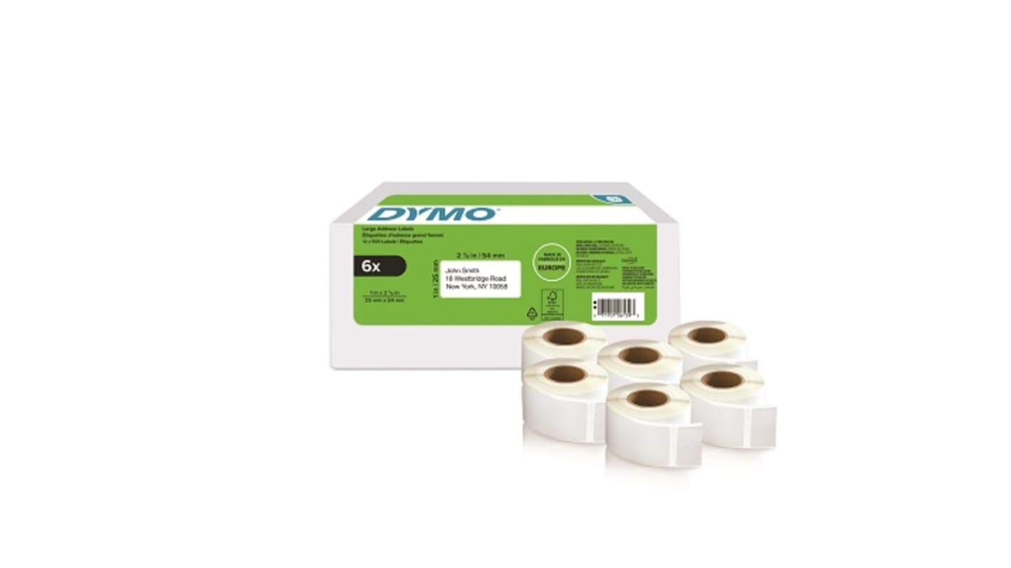 2177564 | Dymo DYMO D1 White Black Print Label Roll | RS