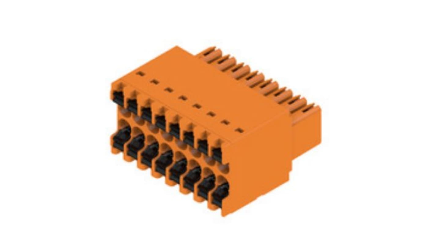 1277340000 | Weidmuller 2.5mm Pitch 16 Way Pluggable Terminal Block ...