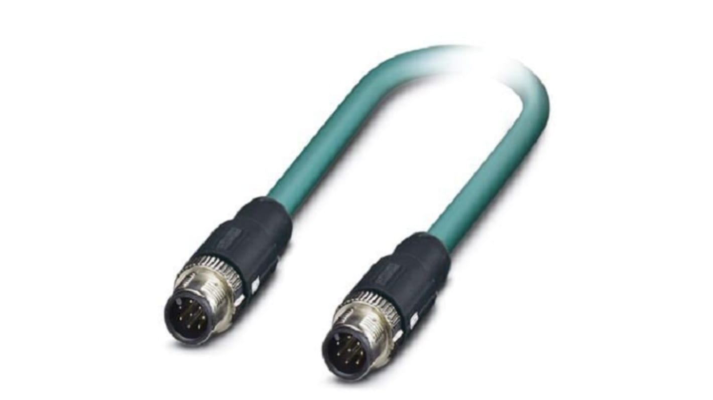 1407438 | Phoenix Contact Cat5 Straight Male M12 to Straight Male M12 ...