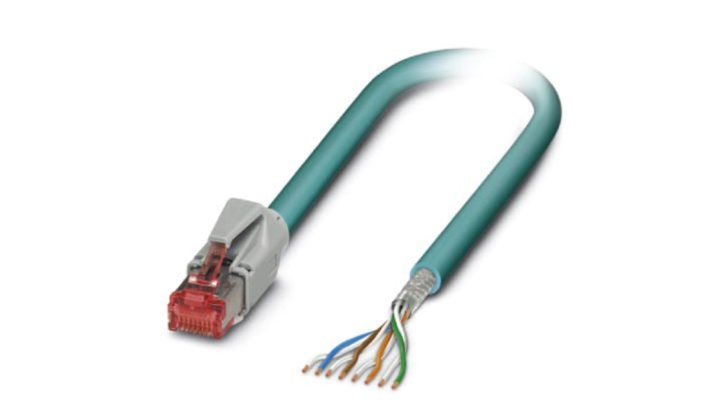 1407699 | Phoenix Contact Cat5 Straight Male RJ45 to Unterminated ...