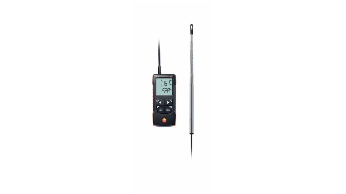 0563 0425 | Testo Telescopic Vane Anemometer, 30m/s Max, Measures Air ...