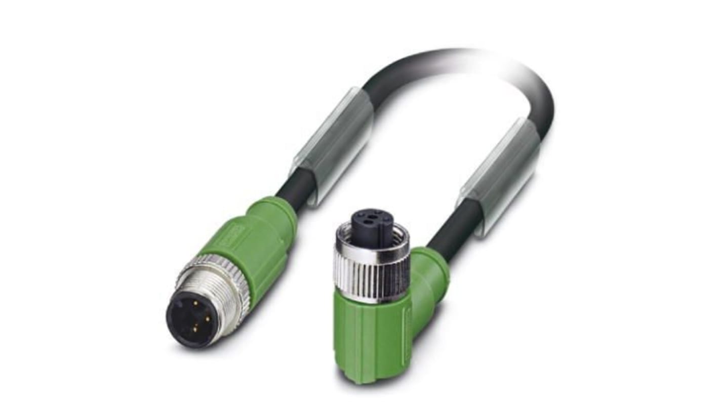 1502387 | Phoenix Contact Straight Male M12 to Right Angle Female M12 ...