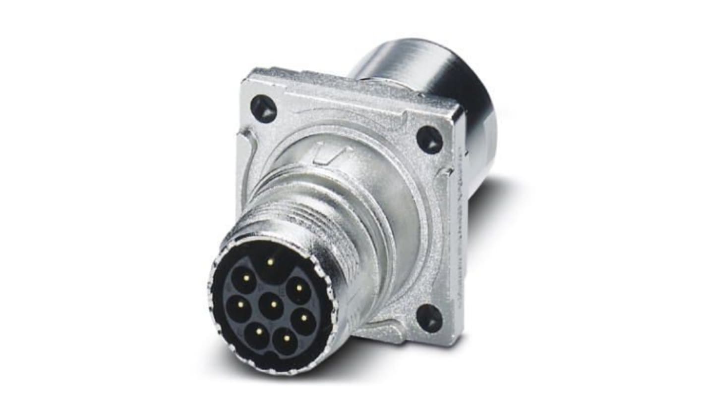 1618819 | Phoenix Contact Circular Connector, 9 Contacts, Front Mount ...