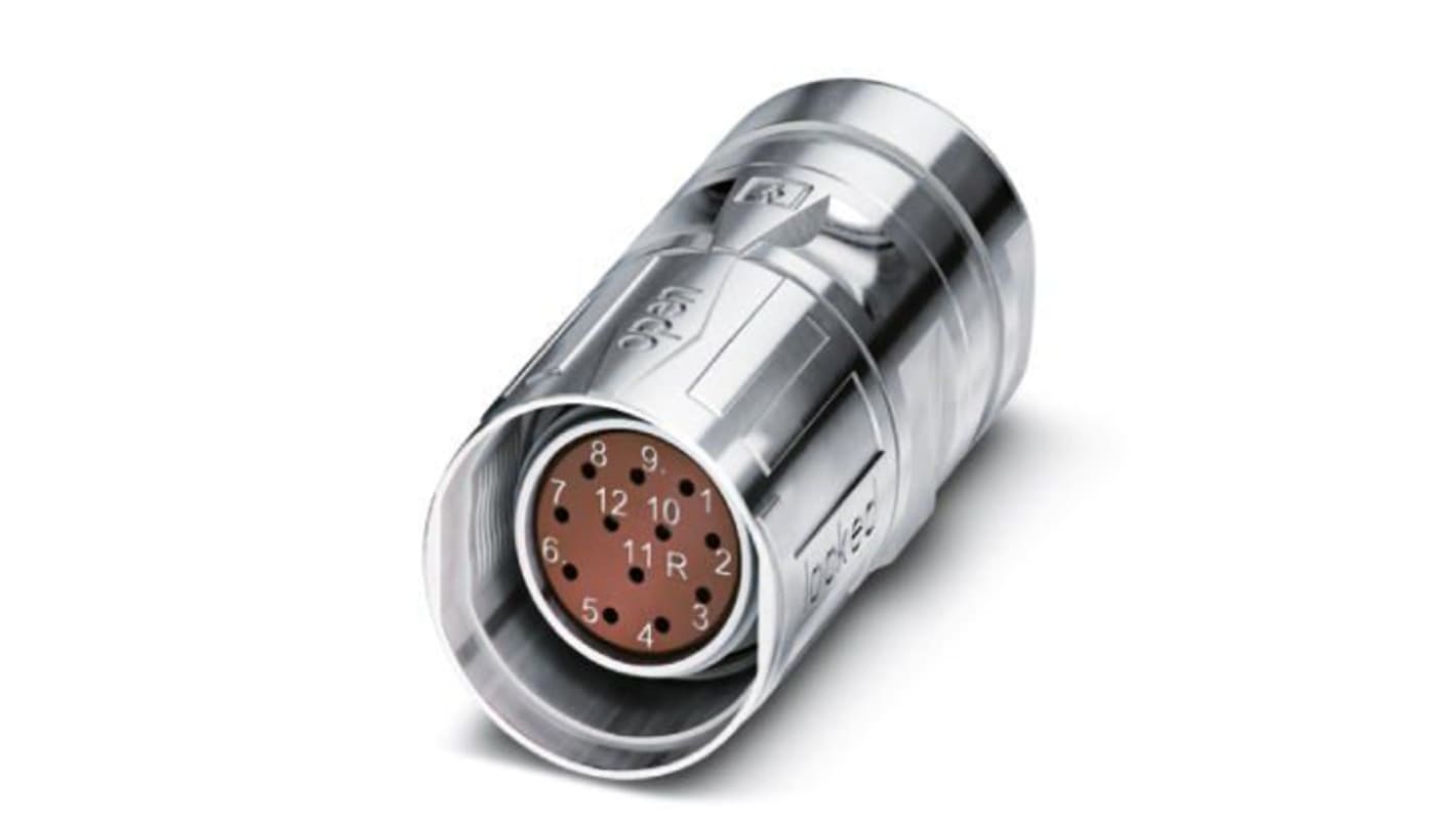 1619456 | Phoenix Contact Circular Connector, 12 Contacts, Front Mount ...