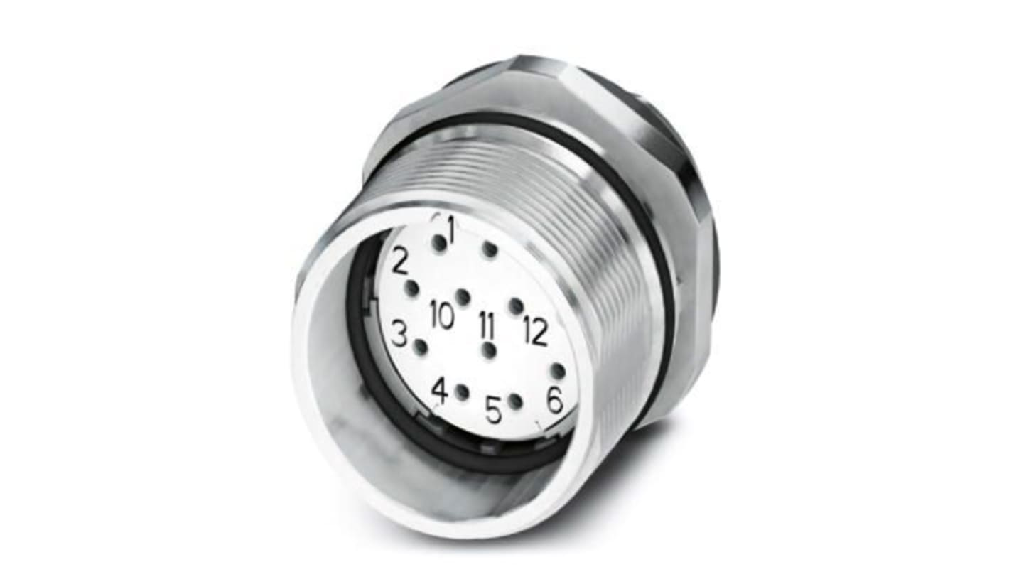 1619883 | Phoenix Contact Circular Connector, 17 Contacts, Front Mount ...