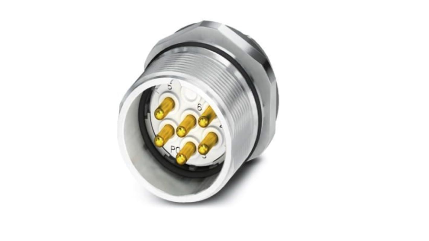 1619902 | Phoenix Contact Circular Connector, 6 Contacts, Front Mount ...