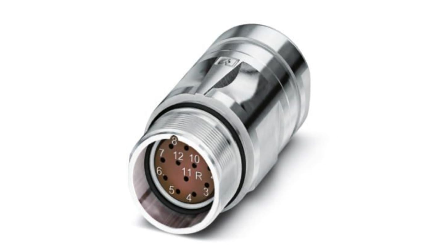 1620016 | Phoenix Contact Circular Connector, 12 Contacts, Front Mount ...
